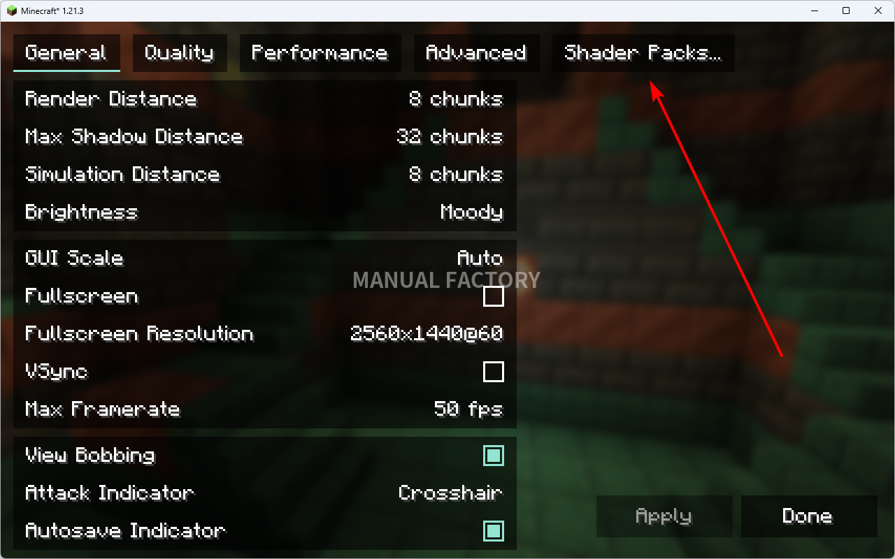 마인크래프트 / 자바 에디션 / 쉐이더(Shader) 사용하는 방법 – MANUAL FACTORY