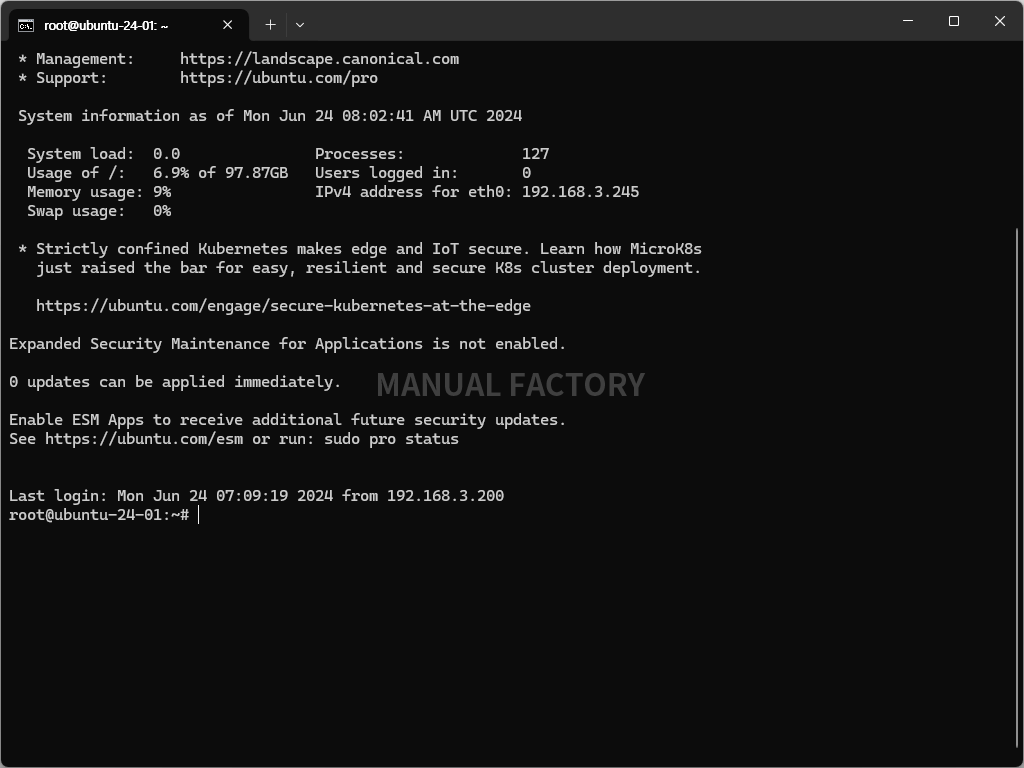 윈도우 11 / 터미널 / 사용법 / SSH 접속하는 방법 – MANUAL FACTORY