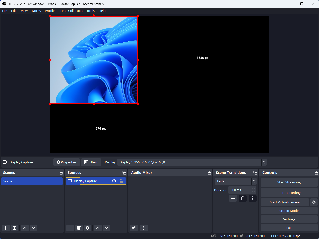 OBS Studio / 디스플레이 캡쳐 / 특정 영역 녹화하는 방법 – MANUAL FACTORY