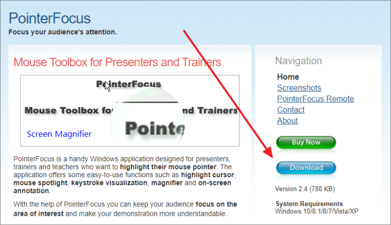 PointerFocus / 마우스 포인터 강조 프로그램 – MANUAL FACTORY