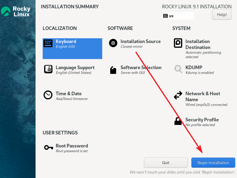 Rocky Linux 9 / 설치 – MANUAL FACTORY