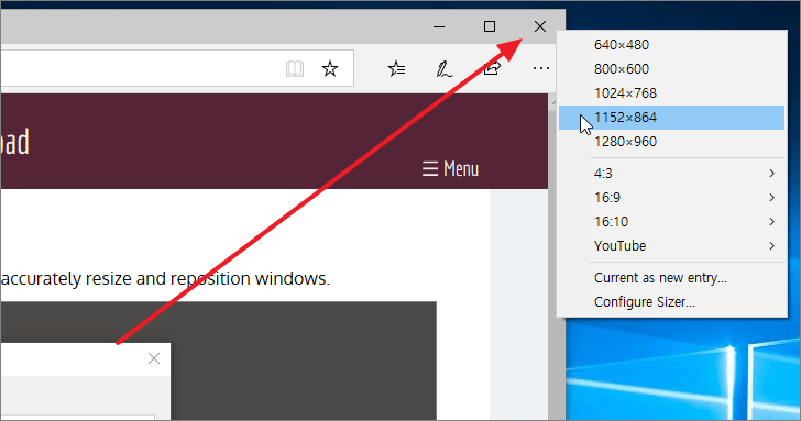 Sizer 4 / 윈도우 창 크기와 위치를 설정하는 프로그램 – MANUAL FACTORY
