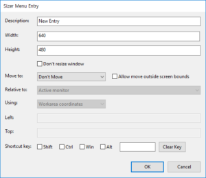 Sizer 4 / 윈도우 창 크기와 위치를 설정하는 프로그램 – MANUAL FACTORY