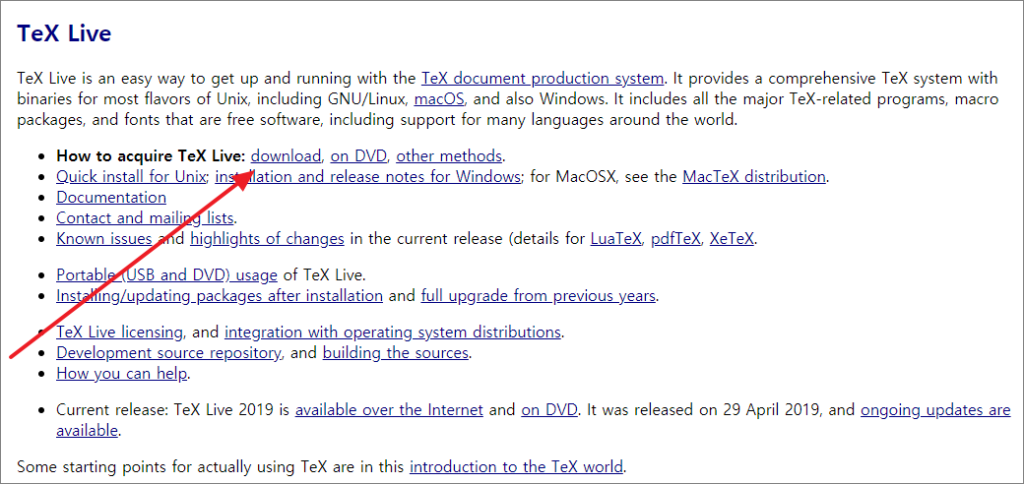 LaTeX / 윈도우에 TeX Live 설치하는 방법 – MANUAL FACTORY